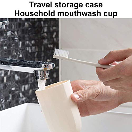 Toothbrush Travel Case Holder Portable Toothcup Travel Toothbrush Cup Containers for Travel and Daily Uses (Yellow)