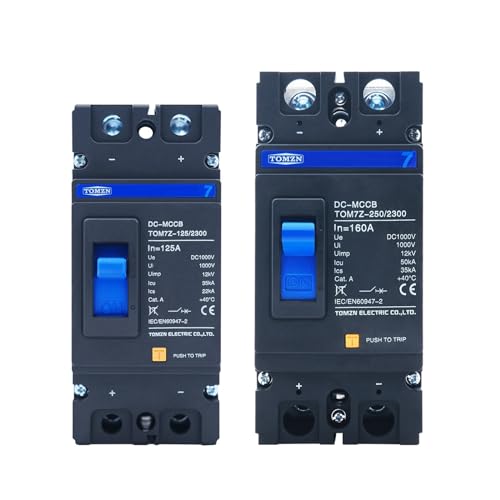 2P DC 1000V DC Solar Plastic case Circuit Breaker MCCB Overload Protection Switch Solar photovoltaic Protector (Size : 150A)
