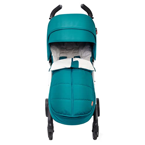 Diono All Weather Stroller Footmuff, Universal Fit from Baby to Toddler with Cozy Super Soft Padding, Weatherproof, Water Resistant Lining, Blue Turquoise