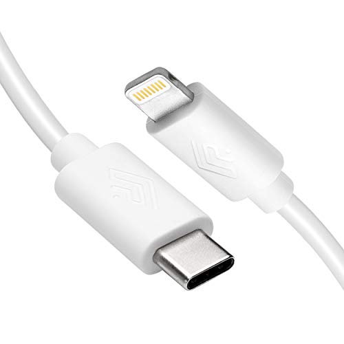 Lightningfast + Compatible with iPhone + Lightning to USBC Cable + Officially Apple MFi Certified + White 3ft