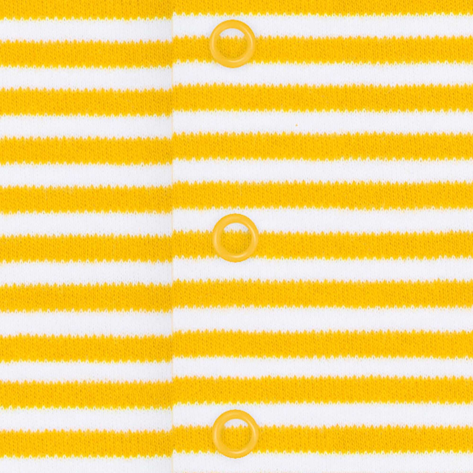 Creative Knitwear College Baby Striped Footed Romper - Michigan Wolverines Logo - Gold/White - 6-9 Months