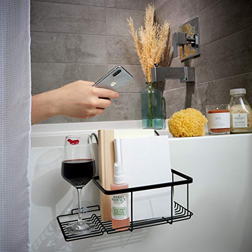 iDesign Metal Over the Bath Caddy Basket, The Everett Collection β 12.08β x 10.2β x 6.64β, Matte Black
