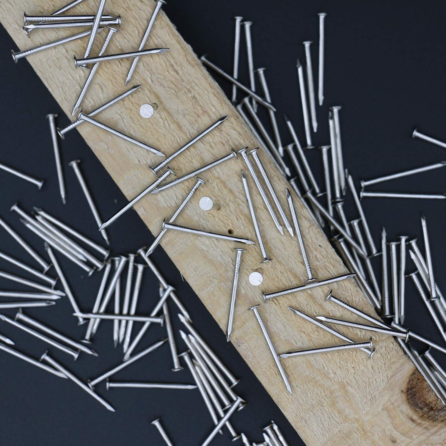 500pcs Hardware Nails, 1 Inch Nickel Plated Hanging Nails, Wall Nails for Picture Hanging, Wood Nails, Wire Nails, Small Nails (1 in)