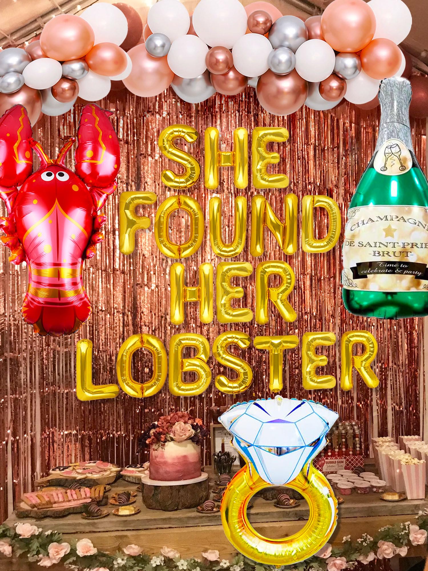 53 PCS She Found Her Lobster Bachelorette Decorations Friends Themed Bachelorette Party Favors Bridal Shower Bachelorette Balloons Engagement