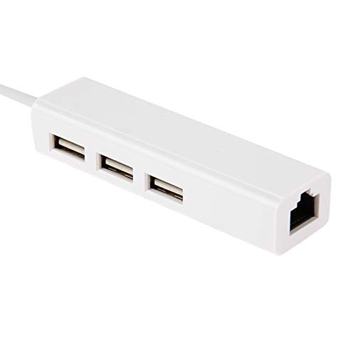 Jiali USB-C Hub Converter USB-C/Type-C 3.1 to 3 Ports USB HUB + Ethernert Adapter, for Galaxy S8 & S8 + / LG G6 / Huawei P10 & P10 Plus/Xiaomi Mi6 & Max 2 and Other Smartphones