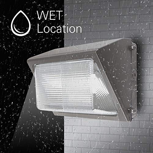 Konlite 100W LED Wall Pack Light 14500LM 145LM/W 5000K Daylight Dust to Dawn 0-10V Dimmable - ETL - 500W Equal