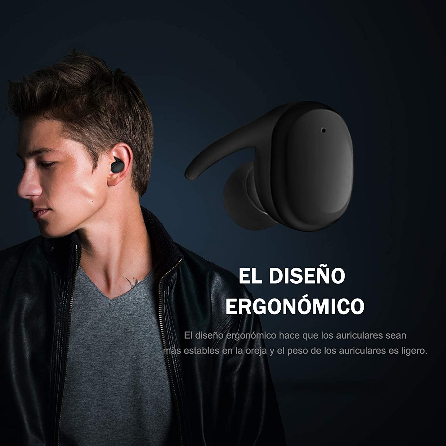 Wireless Earbuds,Bluetooth Headphones,Earbuds,Ear Hook Built-in Noise-canceling Microphone Headphones,30-Hour Playback Sports Headphones,Immersive Deep Bass Air Buds,for Android/iPhone/Samsung