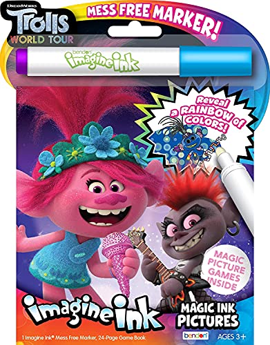 Trolls World Tour Backpack Set for Girls Kids ~ Deluxe 16" Trolls Backpack with Trolls Imagine Ink, Stickers, and More (Trolls School Supplies Bundle)
