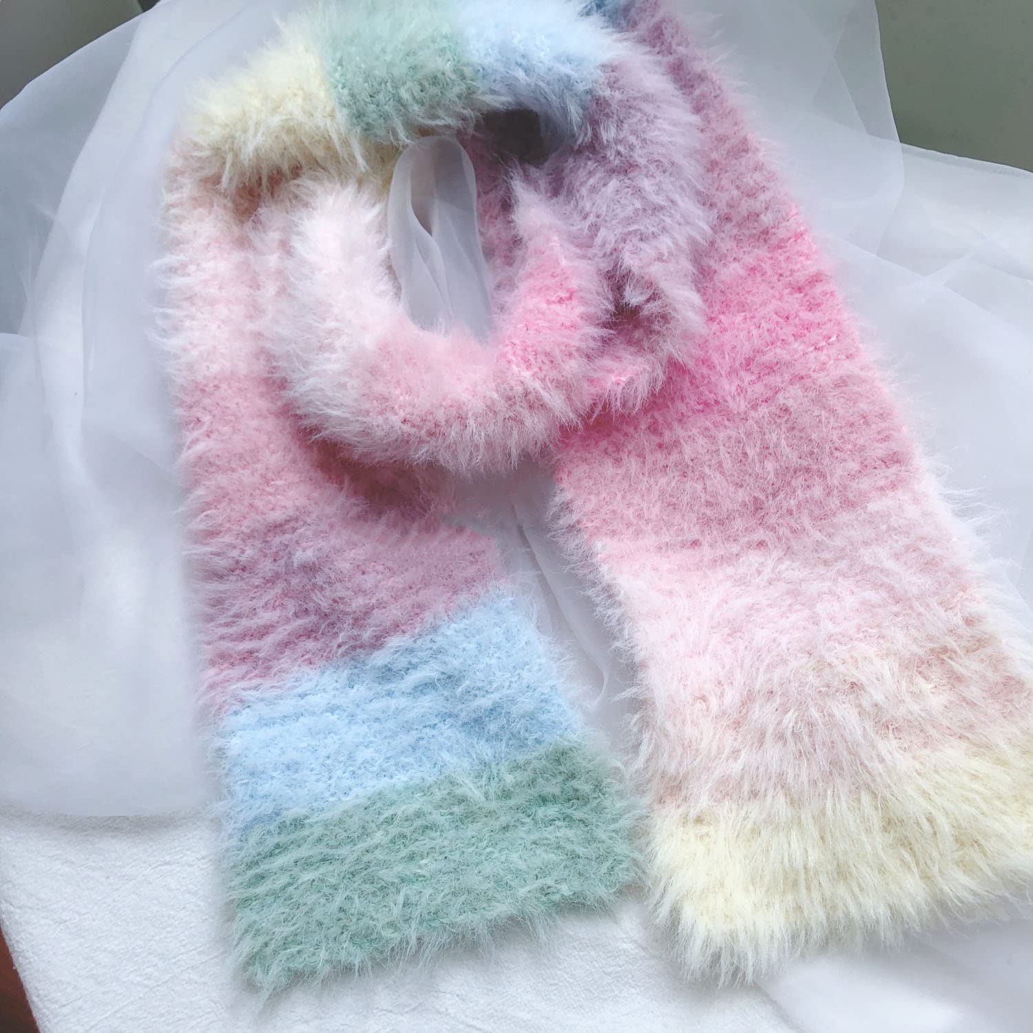 50G Imitation Plush Mink Cashmere Yarn Candy Color Soft Dyed Hand Knitting Cotton Blend Yarn for DIY Sweater Doll Supplies (Color : Light Purple)