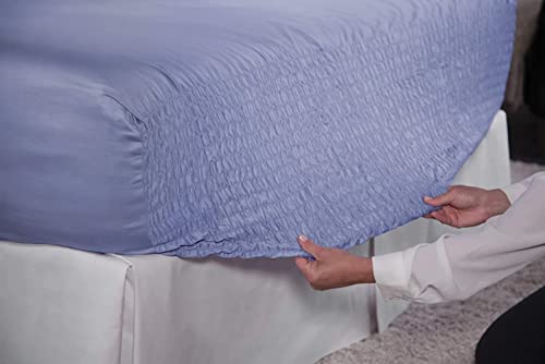 BEDTITE ABSOLUTELY FITTING Cotton Rich 500 Thread Count, King Size Set with Deep Pocket 7β to 20β Fitted Sheet, Flat Sheet and 2 Pillow Cases, Sage