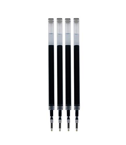 TUL Retractable Gel Pens, Medium Point, 0.7 mm, Pearl White Barrel, Black Ink, 12-Pack + 4 TUL Gel Pen Refills Bundle