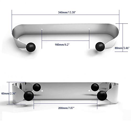 TSMST Paper Towel Holder Stainless Steel Under Cabinet/Wall-Mounted Paper Towel Rack for Kitchen, Bathroom, Easy to Install