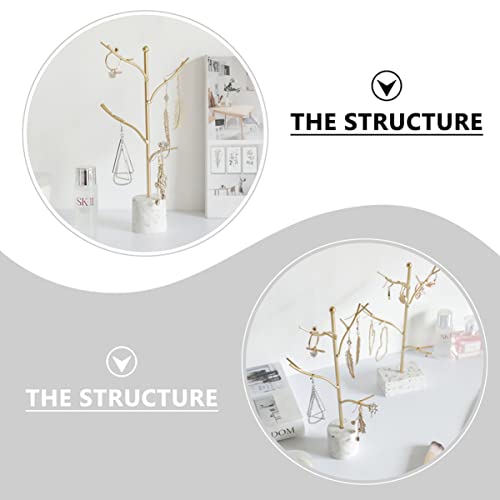 Amosfun Jewelry Display Stand jewelry stand organizer metal jewelry tree necklace display holder Metal Ornament Display