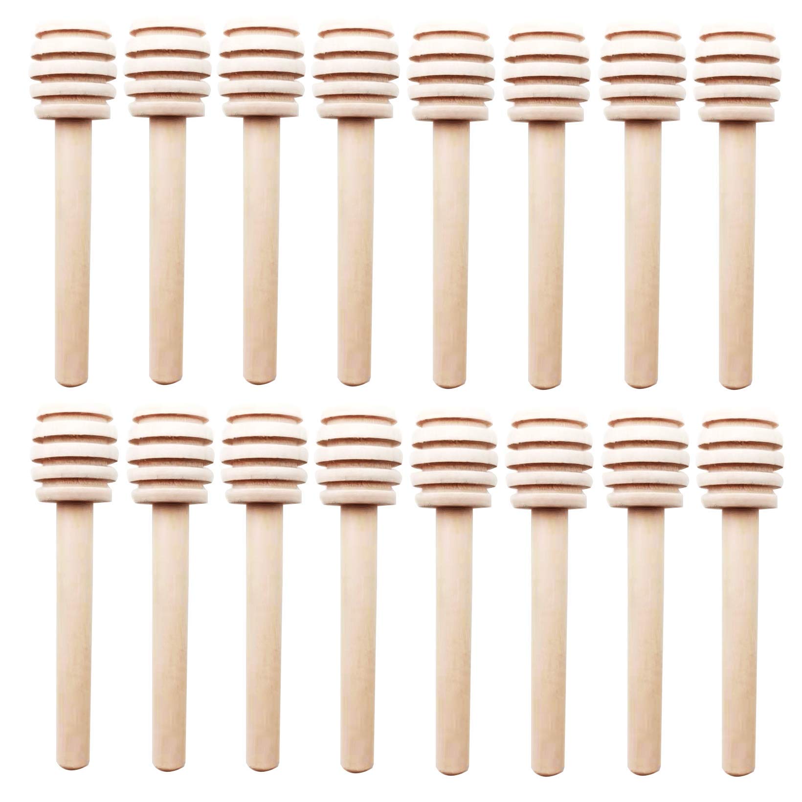 30 Pieces Honey Dipper Sticks, Lacitycover 3 Inch Mini Premium Wood Honeycomb Stick for Honey Jar Dispense Drizzle Honey and Wedding Party Favors Gift