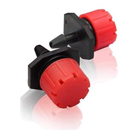 50 pcs Adjustable Irrigation Drippers Sprinklers 1/4 Inch Emitters Drip Watering System for Vegetable Gardens, Flower beds, Lawn, Herbs Gardens