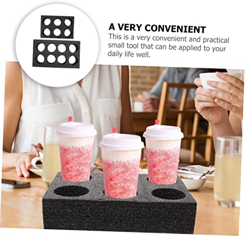 2pcs Milk Tea Drink Cup Holder Coffee Cup Stand Cup Carriers for Drinks Sodas Drinks Drink Holder Tray Foam Take Out Drink Carrier Hot Drink Carrier Beverage Accessory Cup Trays