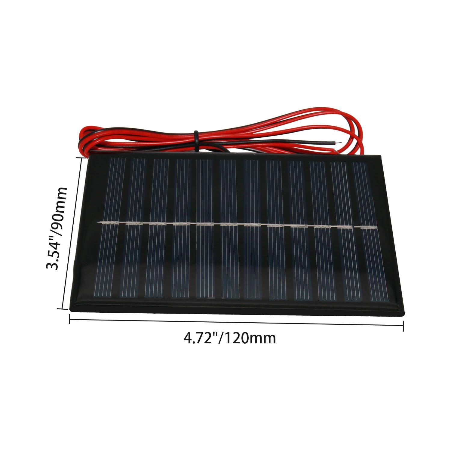 2Pcs Mini Solar Panels for Solar Power, 6V 220mA Mini Solar Panel Kit DIY Electric Toy Photovoltaic Cells Solar Epoxy Cell Charger with 1 Meter Wire 4.72"*3.54"(120mm*90mm)