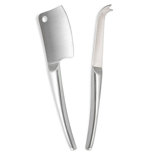 Aroma Bakeware Slate Cheese Board & Two Stainless Steel Knife Servers