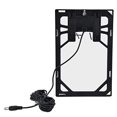 6W 12V Solar Panel Charger, 137x210mm/5.4x8.3in Polysilicon Tablet Generator DC5521 Output Lightweight Low Light Efficiency Convenient for Emergency Lights