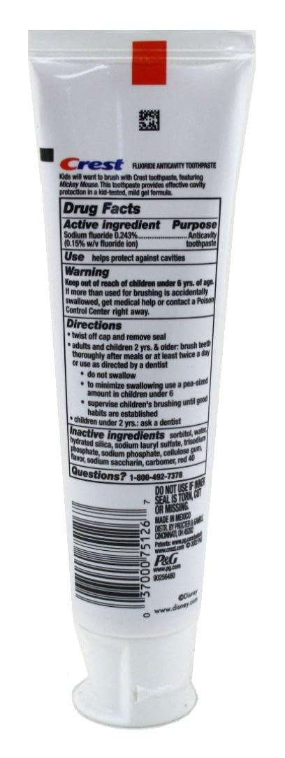 Crest Toothpaste 4.2 Ounce Kids Mickey Strawberry(124 milliliters) (2 Pack)
