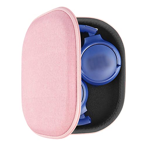 Geekria NOVA Headphones Case Compatible with JBL Tune 510BT, Tune 560BT, Tune 660 BTNC, Live 460NC, Live 400BT, E45BT Case, Replacement Hard Shell Travel Bag with Cable Storage (Pink)