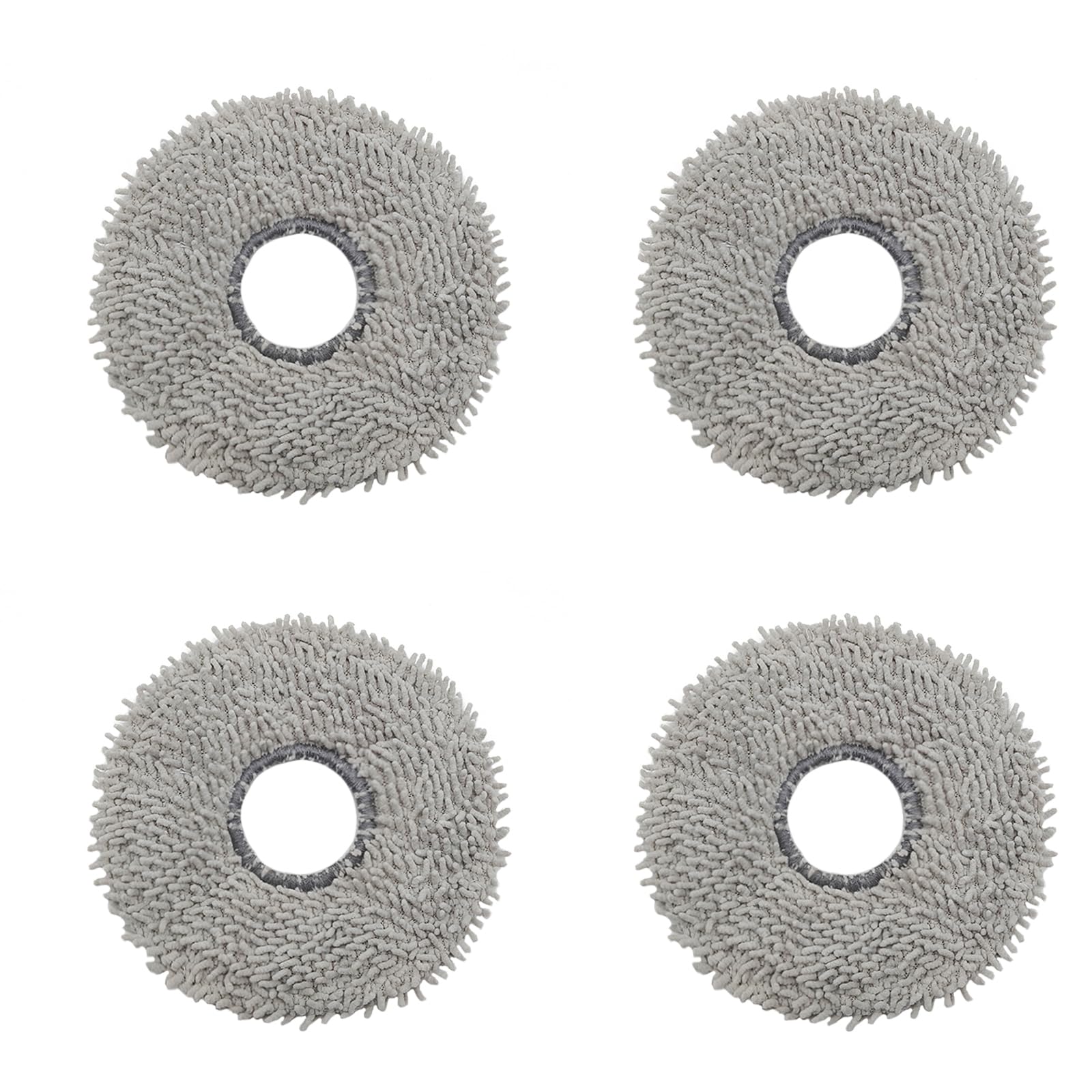 4-Pack Mop Pads Replacement Part, Compatible with Roborock Qrevo Master Robot Vacuum, 4 Mop Pads， 1 Cleaning Brush Accessories Kit