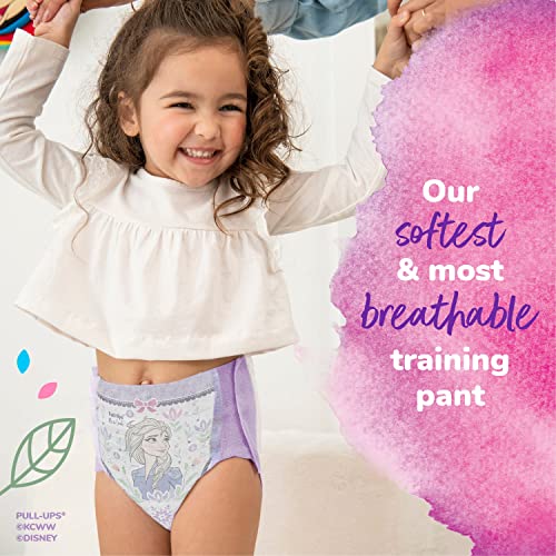 Pull-Ups New Leaf Girls' Disney Frozen Potty Training Pants, 3T-4T (32-40 lbs), 112 Ct (4 packs of 28), Packaging May Vary