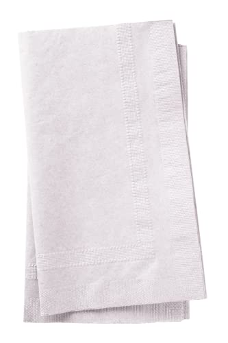 Bell Marque White Dinner Napkin-300 2-Ply White Dinner Napkins, 0.1" Height, 17" width, 15" Length (Pack of 300)