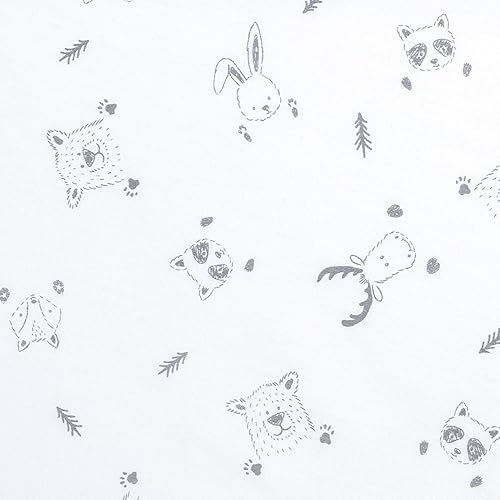 Trend Lab Peek-a-Boo Forest 3 Piece Crib Bedding Set, Gender-Neutral Color Palette, Includes Quilt, Fitted Crib Sheet and Skirt