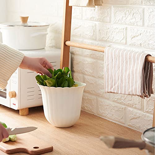 4PCS Hanging Trash Can, Hanging Kitchen Bathroom Trash Can, Waste Bin for Kitchen, Collapsible Hang Small Plastic Garbage Trash Can (4 Color)
