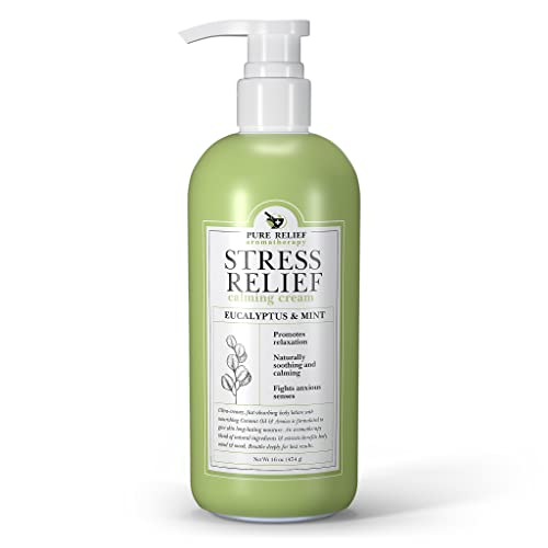 Pure Relief Eucalyptus Body Lotion Herbal Skin Care Stress Relief Lotion For Women | Calming Arnica, Coconut Oil, & Mint Lotion | Aromatherapy Dry Skin Moisturizer & Arnica Bruise Body Cream,16 Oz