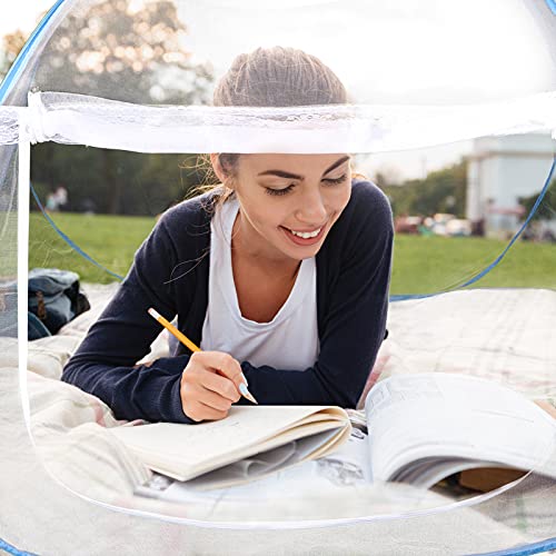 Tatuo Mosquito Net for Bed Portable Folding Net Bed with Bottom Pop up Mosquito Net Tent for Indoor and Outdoor Use Mosquito Netting for Adults Trip Camping Travel Home(74.8 x 39.3 x 43.3 Inch)