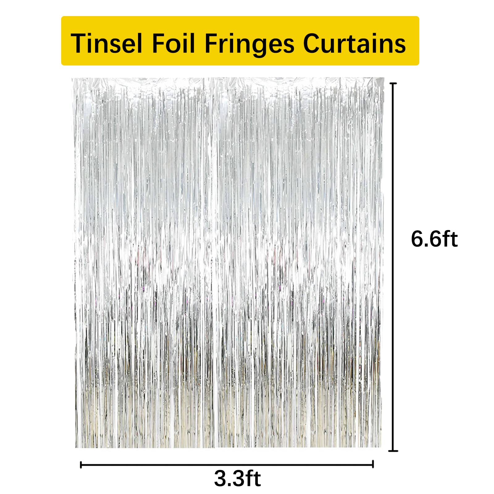 2Pcs Pink Tinsel Foil Fringe Curtains Party Decorations Tinsel Curtains Streamers Backdrop 3.3ft *8.3ft Door Streamers Photo Booth Backdrops Foil Curtain for Birthday Party Backdrop Decorations