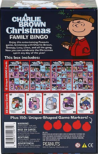 AQUARIUS - Peanuts Charlie Brown Christmas Family Bingo Game