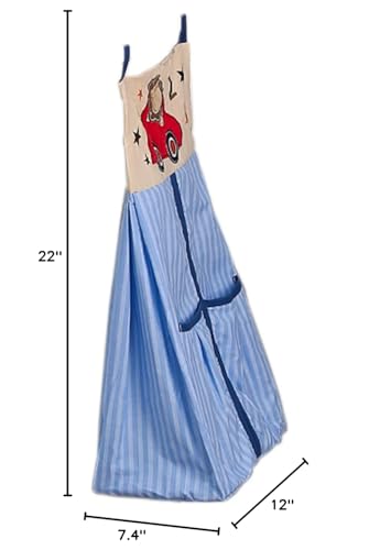 CribMATE 1 PC Diaper Organizer, Cute Cartoon Baby Diaper Hanging Bag, Gift Idea (Blue Car)