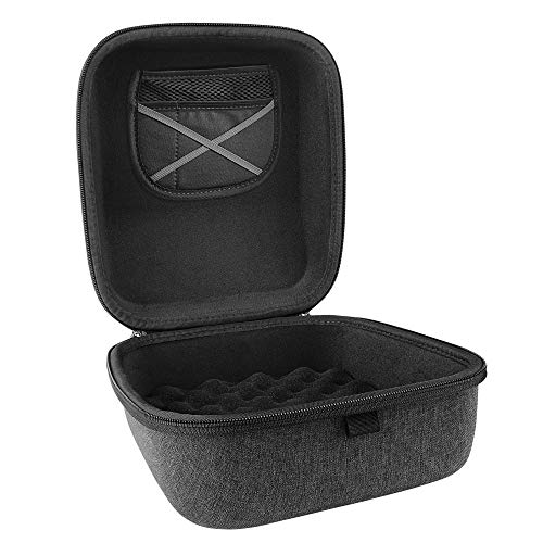 Geekria Shield Case for Large-Sized Over-Ear Headphones, Replacement Protective Hard Shell Travel Carrying Bag with Cable Storage, Compatible with HiFiMAN HE 6se, HE 1000, Audeze (Drak Grey)