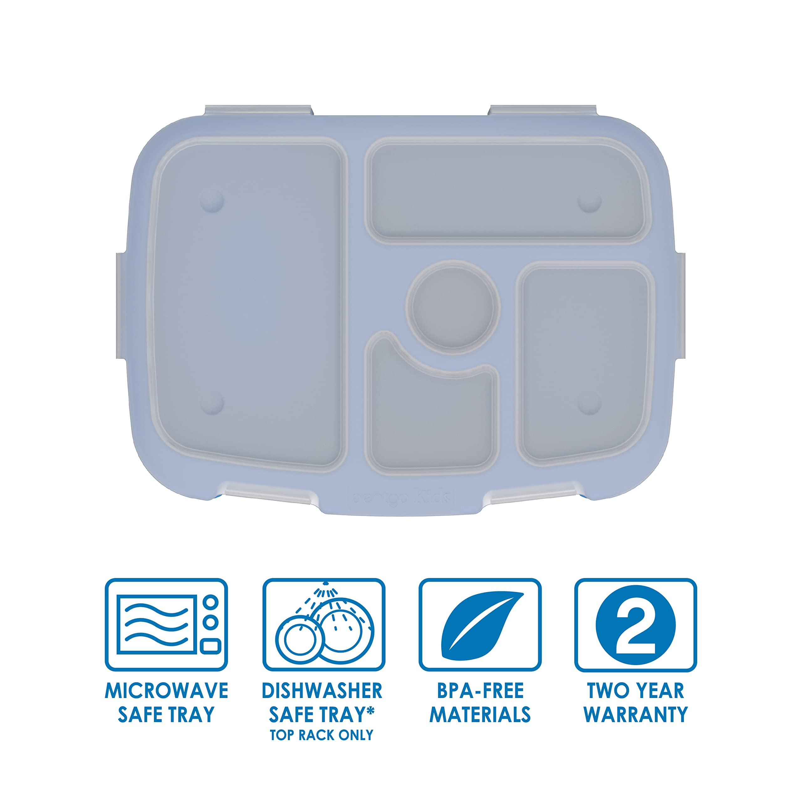 Bentgo Kids Tray with Transparent Cover (Blue)