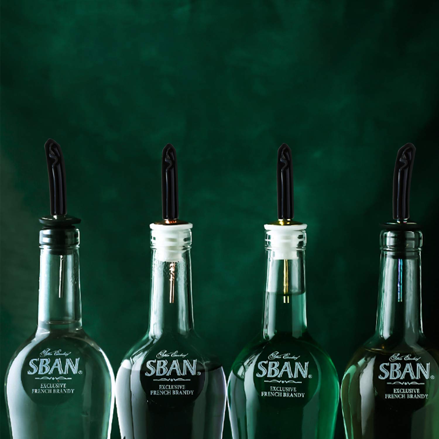 25 Pack Spot Caps Pourer Covers, Liquor Caps Bottle Spout Dust Protection for Liquor Bottles, Black