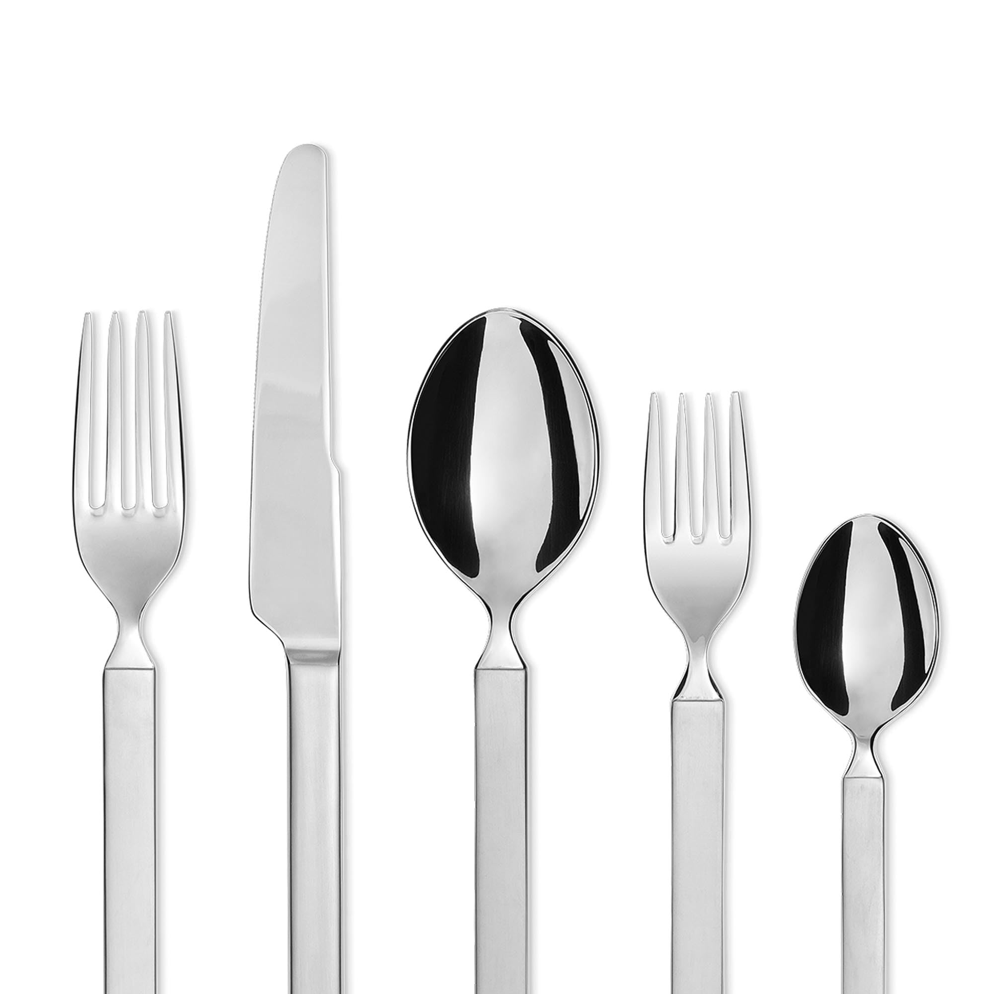 Alessi Dry Cutlery Designed By Achille Castiglioni Silverware, 5 Piece, Silver