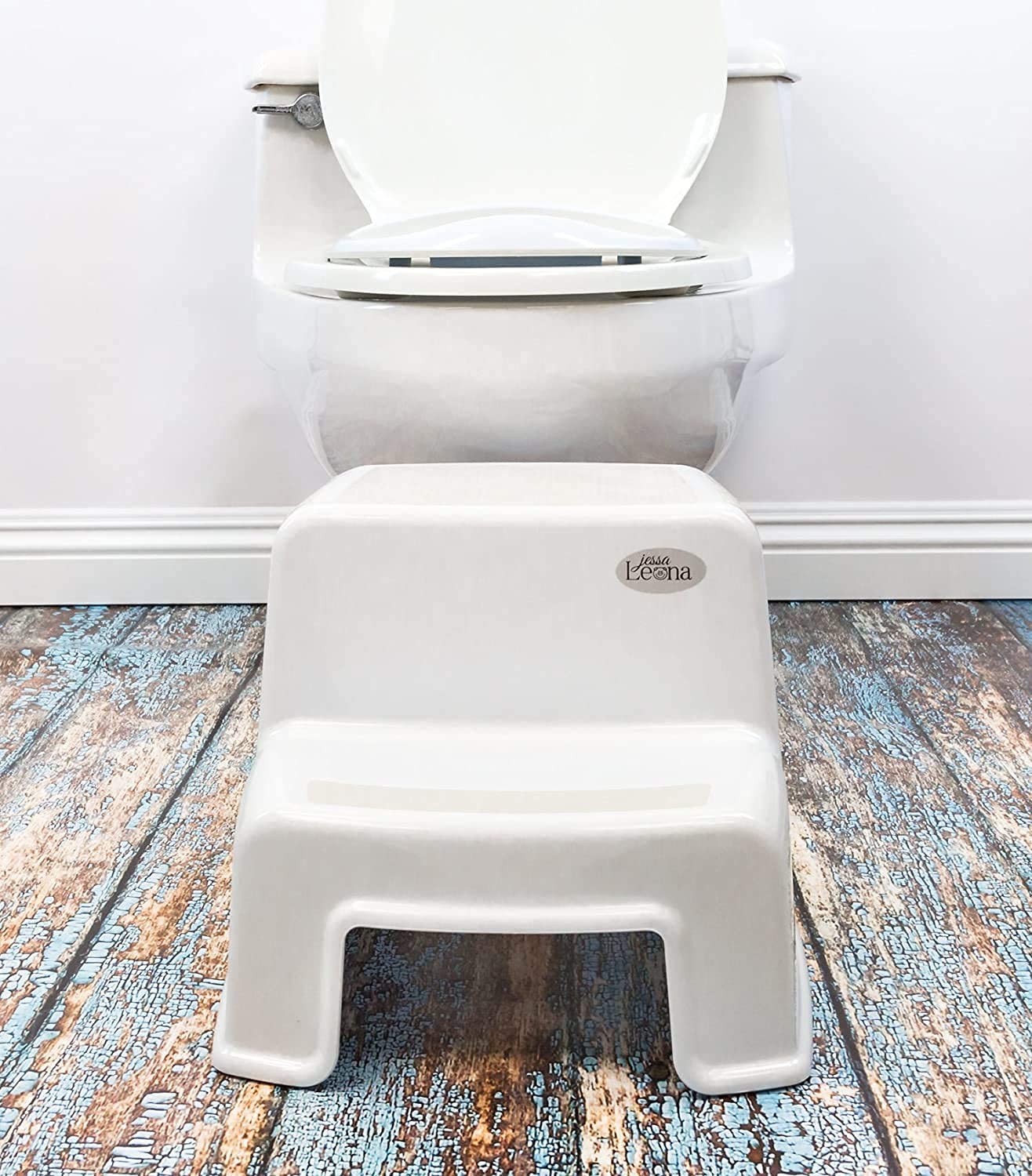 Dual Height 2 Step Stool for Kids | Slip Resistant Soft Grip Toddler's Stool for Potty Training and Use in The Bathroom or Kitchen | BPA Free for Comfort and Safety (2 Pack, Grey)