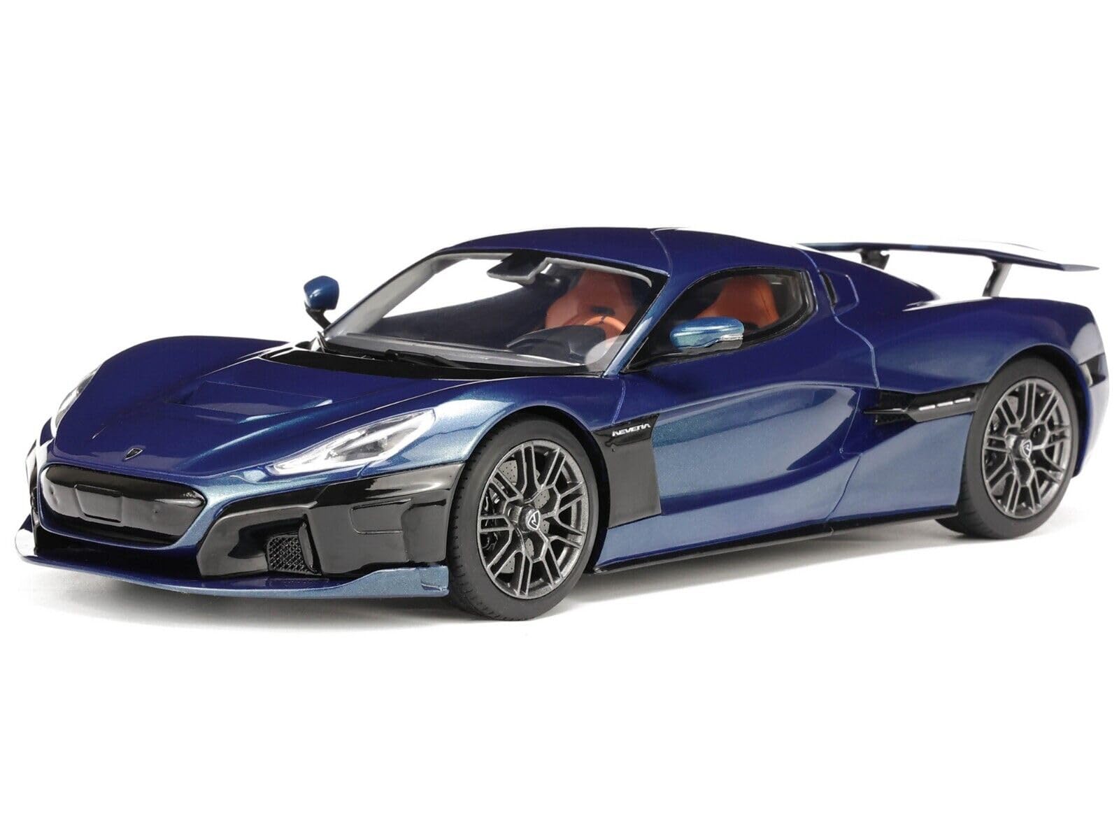 2021 Rimac Nevera Blue Metallic 1/18 Model Car by GT Spirit GT405