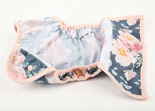 ReUseLife One Size Cloth Diaper Cover Snap with Double Gusset 3 Pack (Rose Pineapple Bloom)