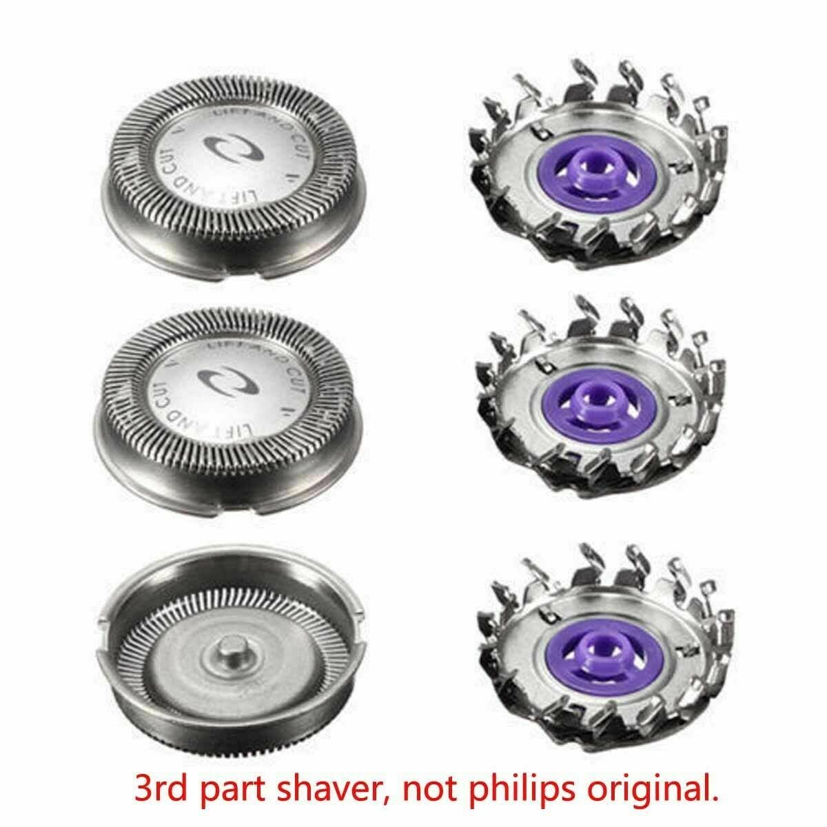3-Pack HQ56 Shaver Replacement Heads Upgraded Men's Electric Shaver Compatible Razor Blades Replacement for Philips Norelco Double Blade Head