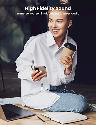 UGREEN USB C to Lightning Audio Adapter Type C Male Lightning Female Headphone Cable Converter Compatible with iPad Pro Air 5 MacBook USB C Phone to Lightning Earphone for Call, Not Support Charging