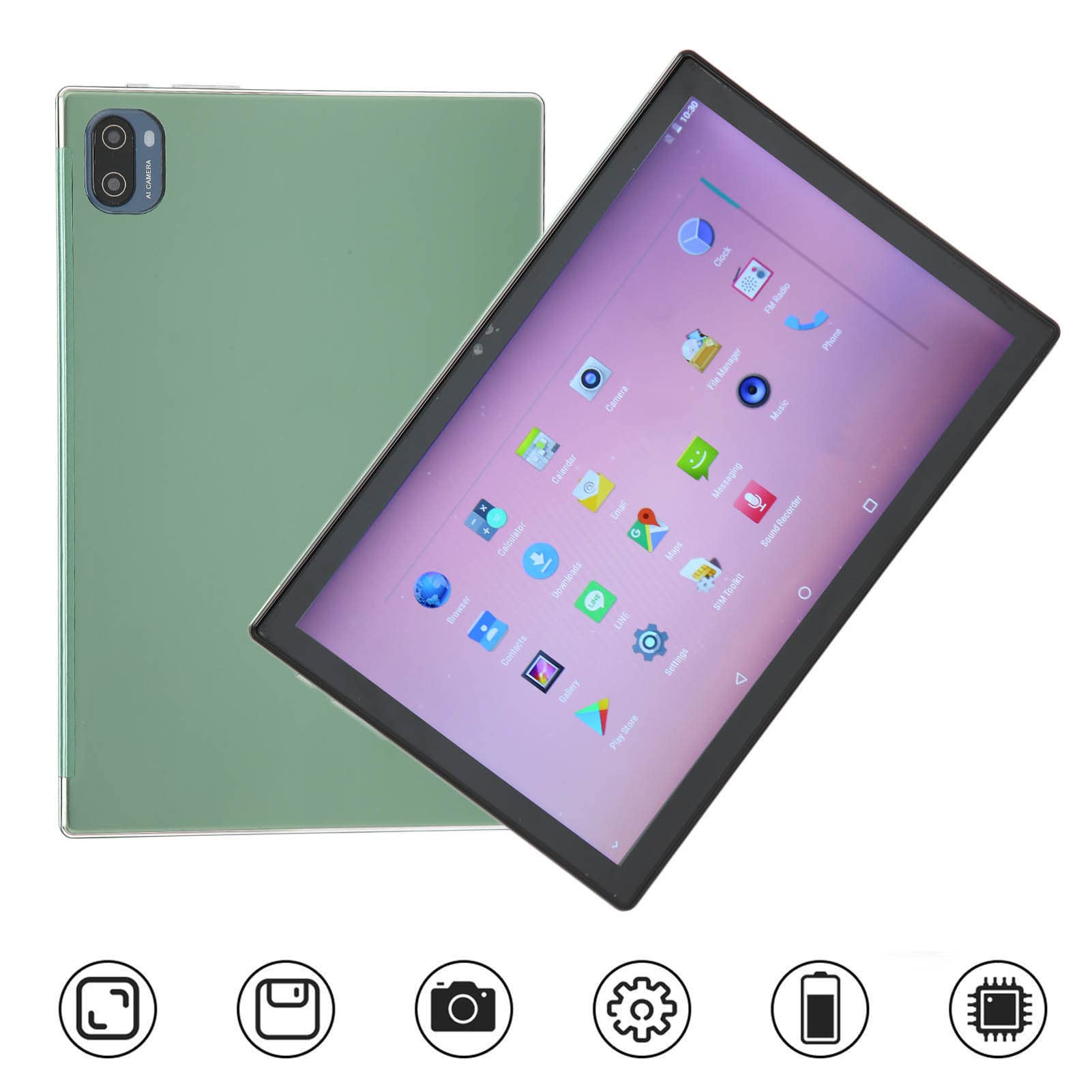 4G Network 5GWIFI 6GB 256GB for 10 Inch Tablet Android 11 (US Plug)