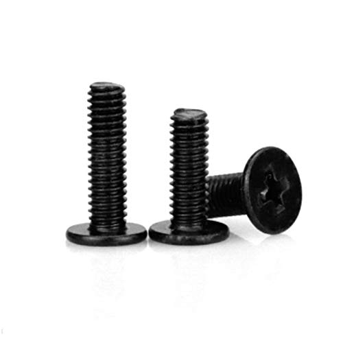 500pcs cm M1.4 M2 M2.5 M3 Steel with Black Cross Ultra Thin Super Low Flat Wafer Head Screw Bolt for Laptop for Computer - SCRW-096649/1189 (Size : M2x5)