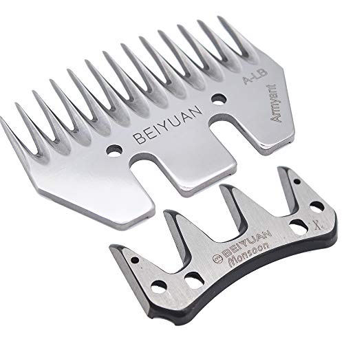 FUYUAN Sheep Shears Blades Straight Replacement 13-Tooth Electric Sheep Scissors, Universal Replacement Blades