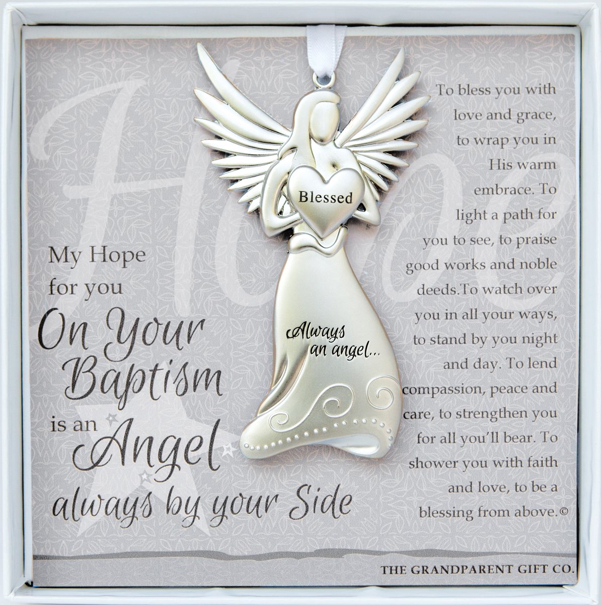 Always an Angel On Your Baptism Keepsake Gift/Ornament for Infant or Child on Baptism or Christening/Baptism Gift for Girl or Boy