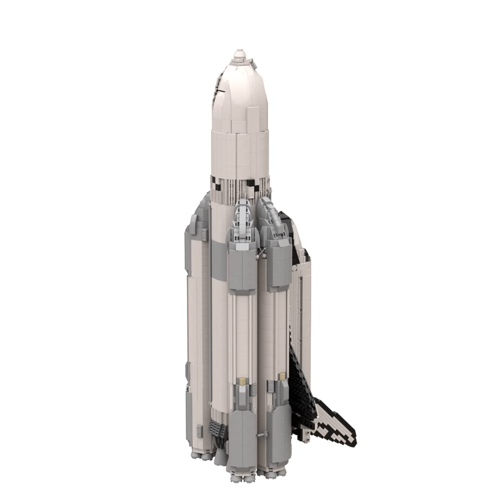 3,844 PCS Space Launch System Energia Buran Rocket Building Kit, Super Heavy Launch Vehicle Energia Building Toy Set, Buran Space Shuttle Energia Model Building Block, Science Rocket for Space Lovers