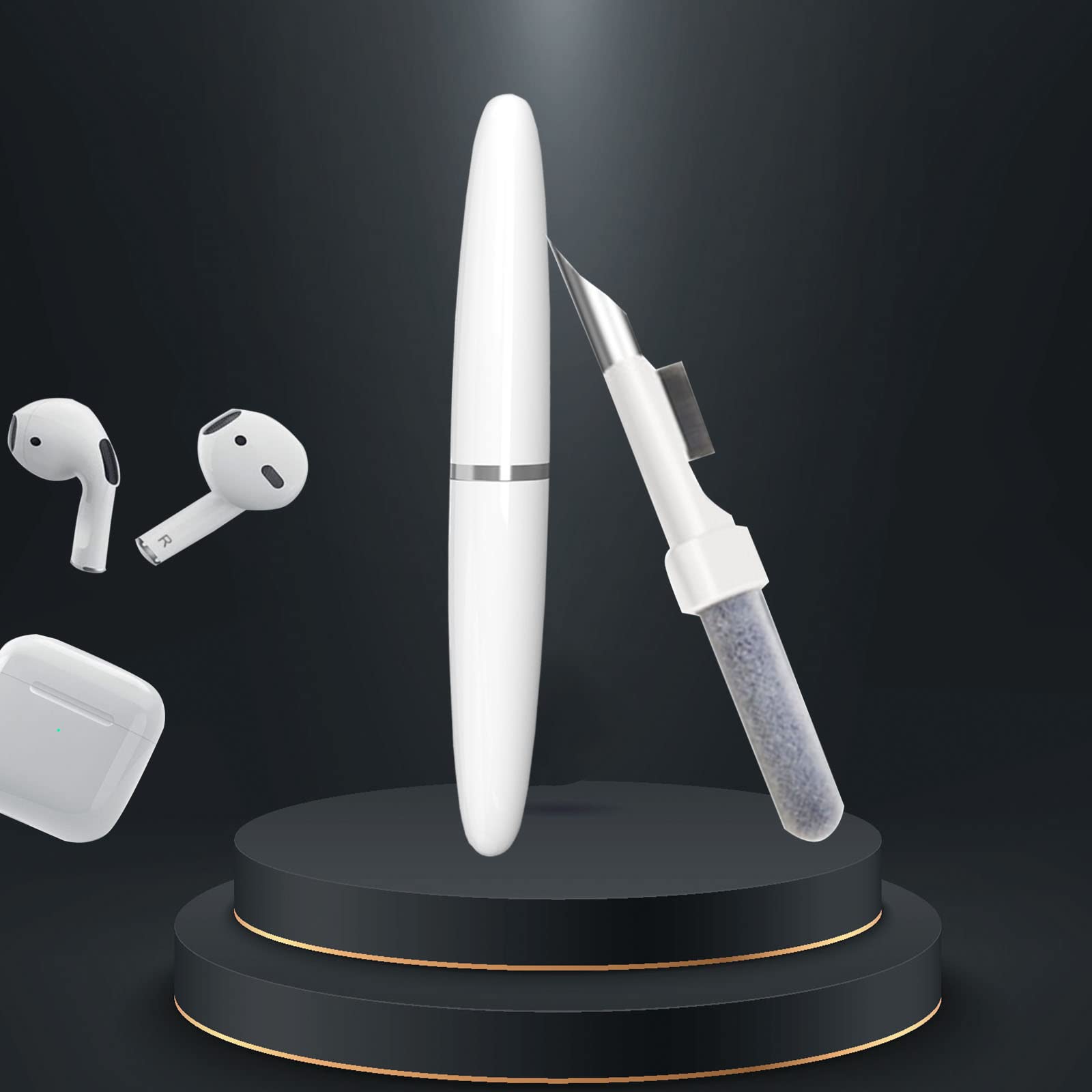 2022 Cleaner Kit for Airpods 1 2 3, Multi-Function Wireless Earbuds Cleaning Pen in-Earphone Cleaning for Huawei Samsung MI Tablet Laptop.
